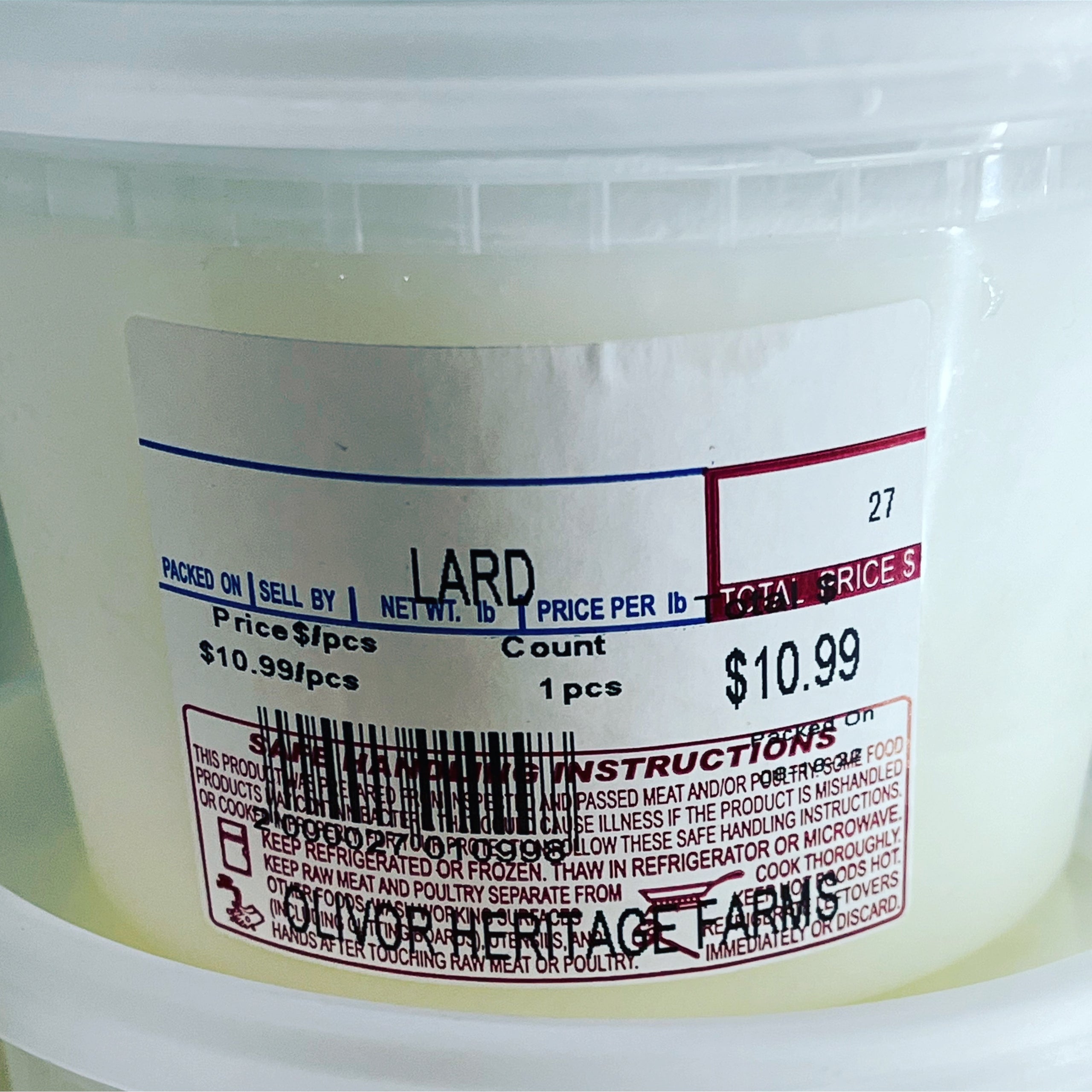 Forested Pork Leaf Lard 16 oz | Olivor Heritage Farms